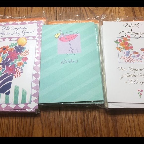 Party Supplies | 3packs Of Spanish Bday Greeting Card For Her | Poshmark